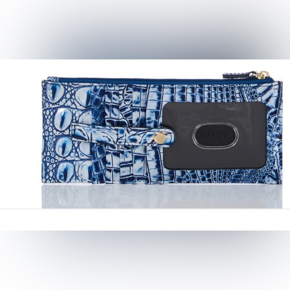 Brahmin | Bags | Nwt Brahmin Coastal Blue Melbourne Credit Card Wallet ...
